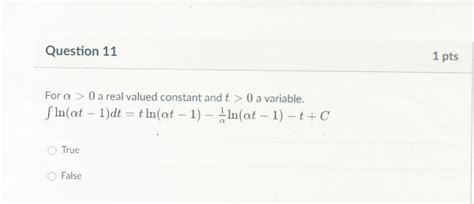 Solved For α a real valued constant and t a variable Chegg