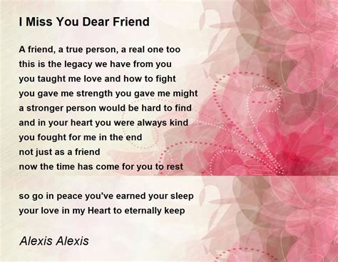 I Miss You My Dear Friend