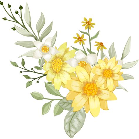 Flores Doradas Png Para Descargar Gratis