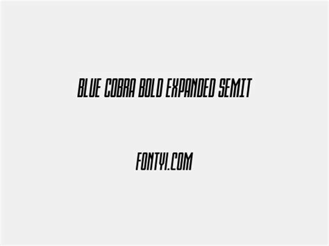 blue cobra bold expanded semit 字易网