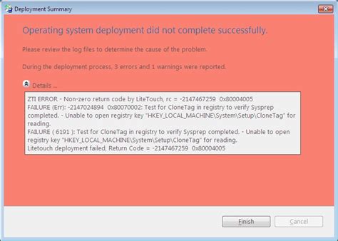 My System Center EM S Experience MDT Failure During Sysprep And Capturing