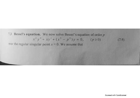 Bessel And Legendre Equations Differential Equations Studocu