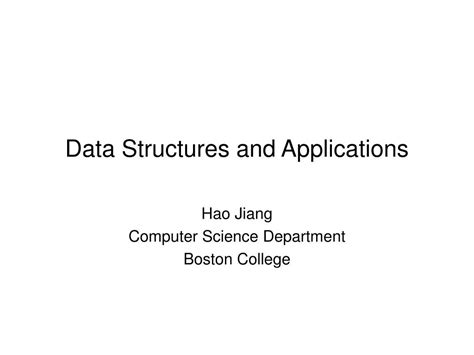Ppt Data Structures And Applications Powerpoint Presentation Free