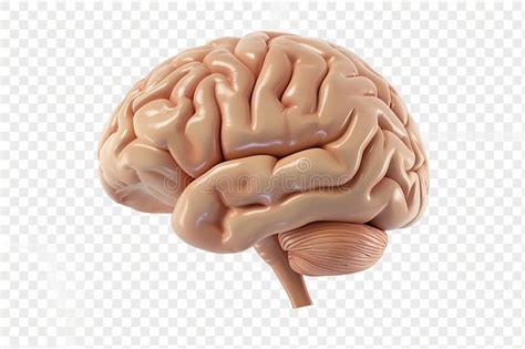 This Detailed Illustration Showcases A Human Brain Highlighting Its Intricate Folds And