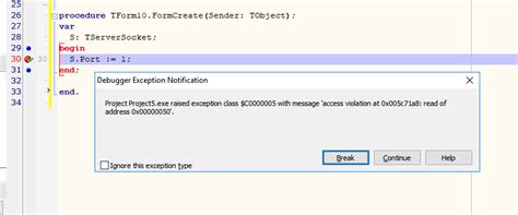 tserversocket tclientsocket issue code from delphi 7 from 2010