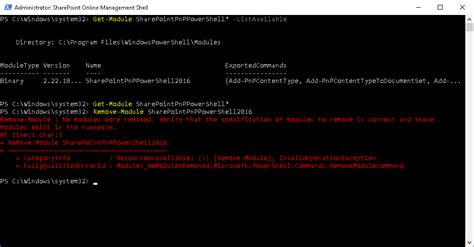 Sharepoint Online Not Able To Remove Sharepointpnp Module