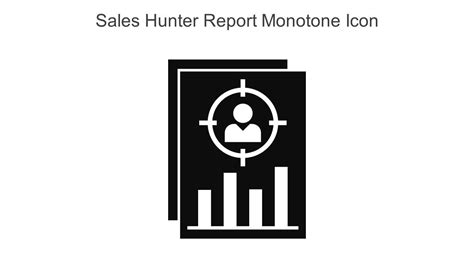 Sales Hunter Report Monotone Icon In Powerpoint Pptx Png And Editable