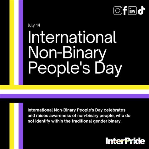 En Internatonalnonbinaryday Takes Place Every Year On July 14 To Raise