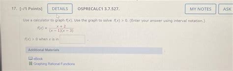 Solved Use A Calculator To Graph F X Use The Graph To Chegg