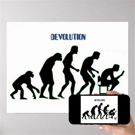 Devolution Modern Mans Descent Into Poster Zazzle Devolution Modern Mans Descent Into Poster Zazzle
