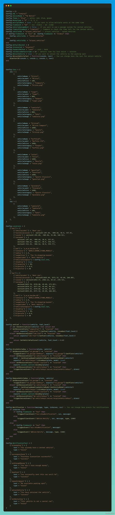 Advanced Car Rental FiveM Releases Cfx Re Community