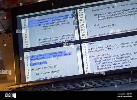 Php Back End Code Computer Programming Source Code Abstract Screen Of Web Developer Digital