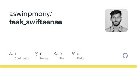 Github Aswinpmonytaskswiftsense
