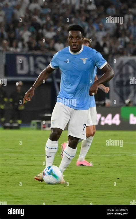 Lazios Fisayo Dele Bashiru During The Serie A Enilive Soccer Match