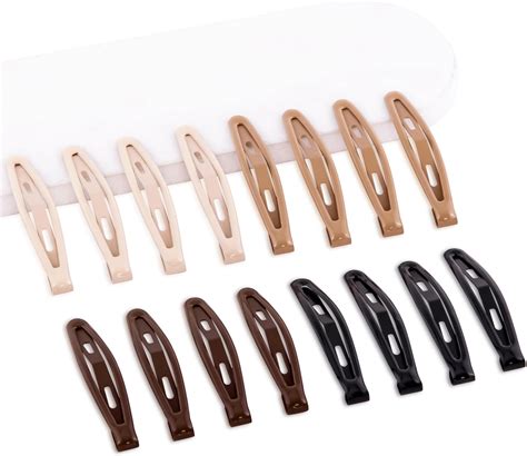 Cptots 16 Pcs Snap Hair Clips Metal Barrettes For Women