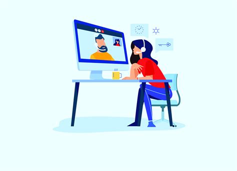 Student Taking A Virtual Class Free Illustration Reshot