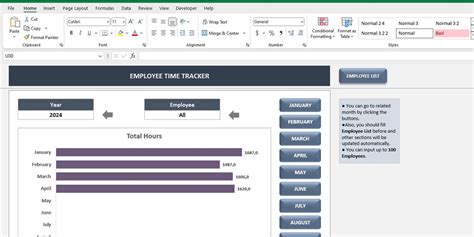Employee Time Tracker Excel Template Employee Hour Tracker Employee Timesheet Staff Time Tracker