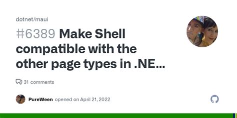 Make Shell Compatible With The Other Page Types In Net Maui · Issue