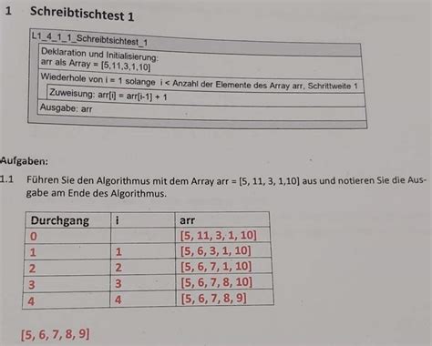 Wie Kommt Man Auf Die Lösung Informatik Array Computer Schule Pc