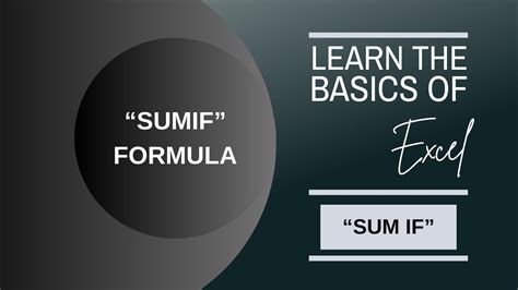 How To Use Sumif Formula In Microsoft Excel Sumif Function In Excel Tutorial Youtube