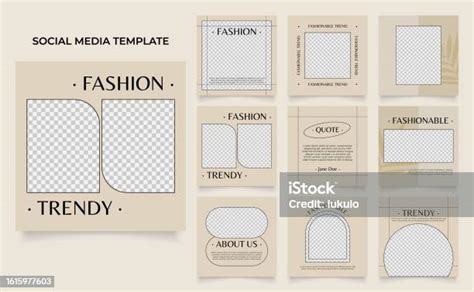 소셜 미디어 템플릿 배너 패션 판매 프로모션 완전히 편집 가능한 사각형 포스트 프레임 퍼즐 유기 판매 포스터 Fashion Show에 대한 스톡 벡터 아트 및 기타 이미지