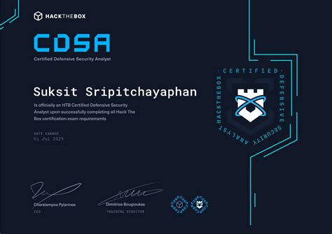 Htb Cdsa Certification Review Suksit Dot Com