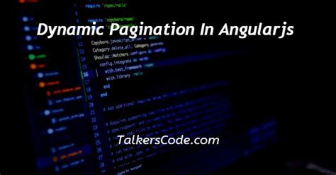 Dynamic Pagination In Angularjs