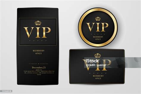 Vip 파티 프리미엄 초대 카드 포스터 전단지 검은 색과 황금 디자인 템플릿 세트입니다 0명에 대한 스톡 벡터 아트 및 기타