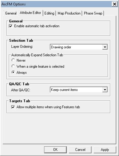 Attribute Editor Options