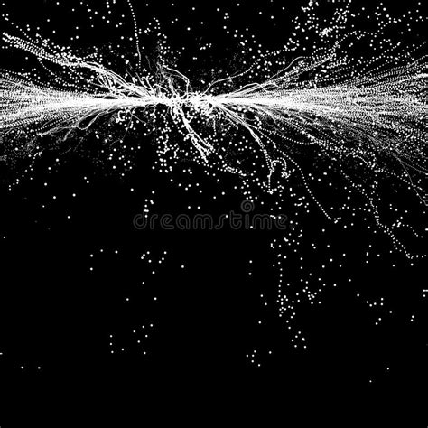 Point Explode Array With Dynamic Emitted Particles Stock Vector