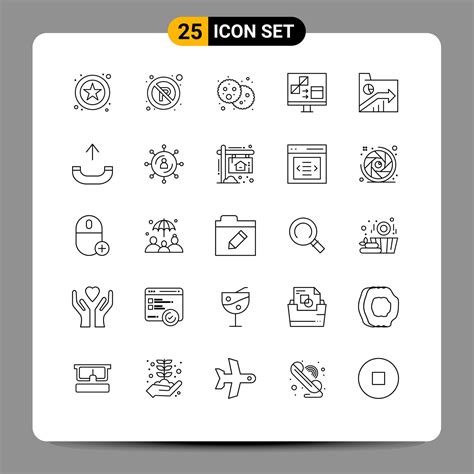 Set Of 25 Vector Lines On Grid For Data Development Food Develop Coding Editable Vector Design