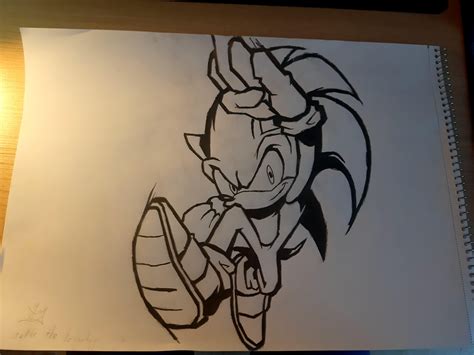Managed To Draw Sonic Based Of This Render Drawing R Sonicthehedgehog