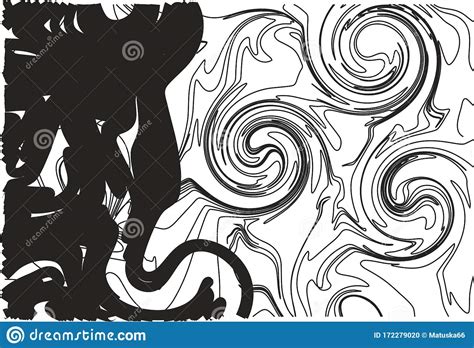 Monochrome Chaos Lines Curved Random Chaotic Pattern Art Abstract Background Isolated Stock