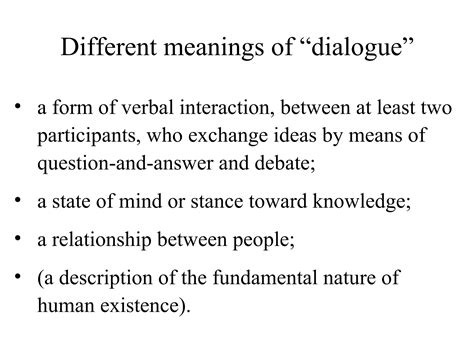Dialogue In The Classroom Ppt Dialogue In The Classroom Ppt