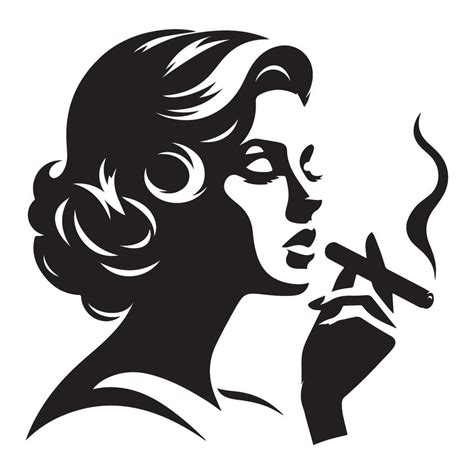 Woman Smoking Cigarette Art