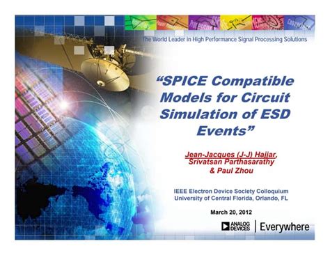Spice Compatible Models For Circuit Simulation Of Esd Events Pdf