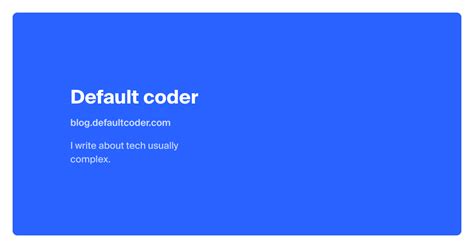 Default Coder