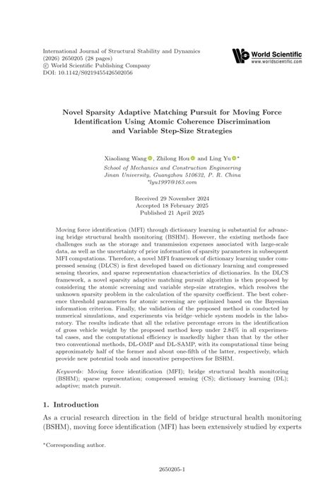 novel sparsity adaptive matching pursuit for moving force