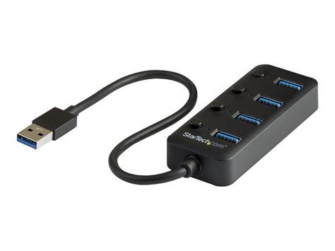 Startech Com Port Usb Hub Usb A To X Usb Type A With Individual On Off Port Switches