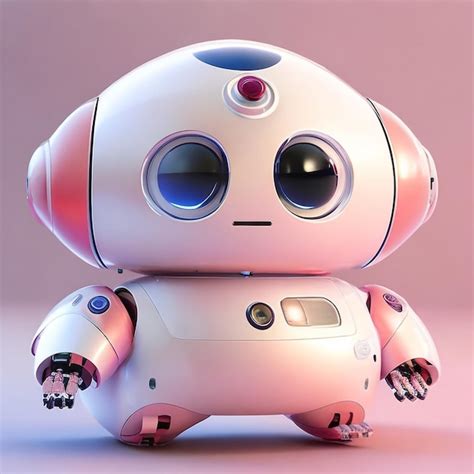 Premium Ai Image 3d Cute Robot Character Generative Ai