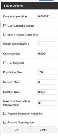Solver Add On Options Solver
