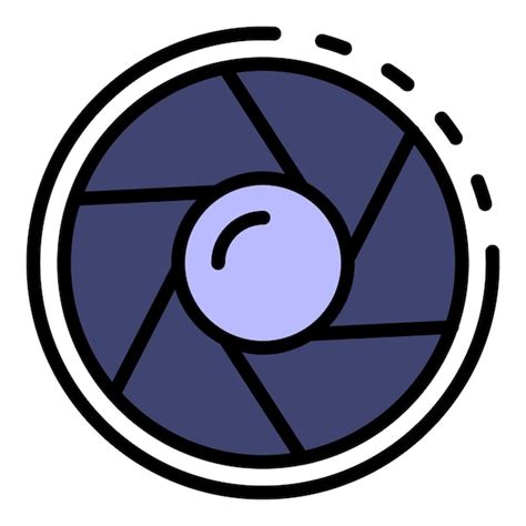 Premium Vector Camera Shutter Icon Outline Camera Shutter Vector Icon Color Flat Isolated