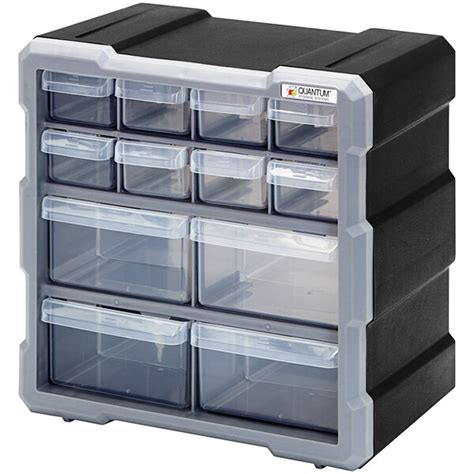 Quantum 6 14 X 10 12 X 10 14 Plastic Drawer Cabinet With 8 Clear