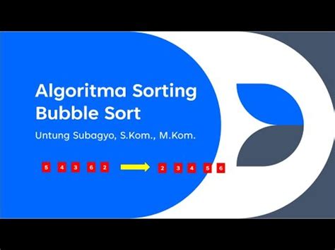 Algoritma Pengurutan Bubble Sort YouTube