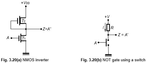 NMOS NOT Inverter Gate Circuit