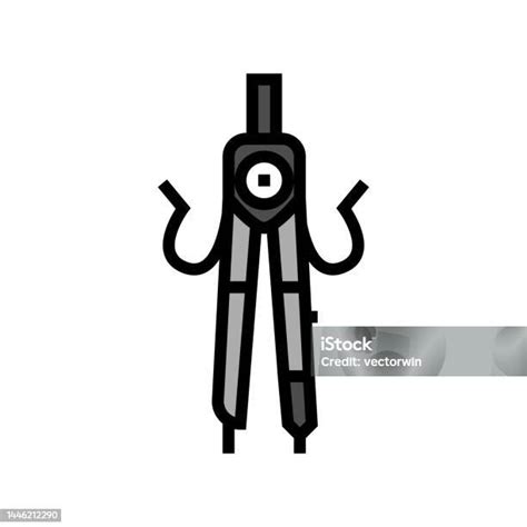 나침반 분배기 문구 문자 컬러 아이콘 벡터 일러스트 레이 션 계산기에 대한 스톡 벡터 아트 및 기타 이미지 계산기 교육