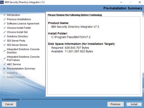 Installing Security Directory Integrator 72