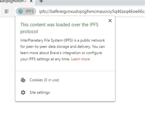 Update Url Bar Icon Flyout Text For Ipfs Local Node Connections · Issue 14889 · Bravebrave