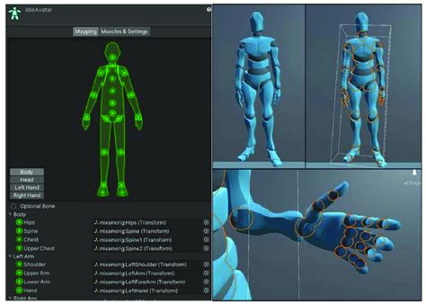 Body Mapping Of Unity Avatar Download Scientific Diagram