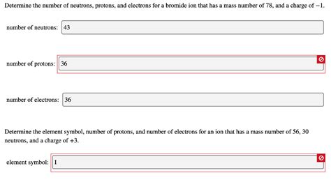Solved Determine The Number Of Neutrons Protons And